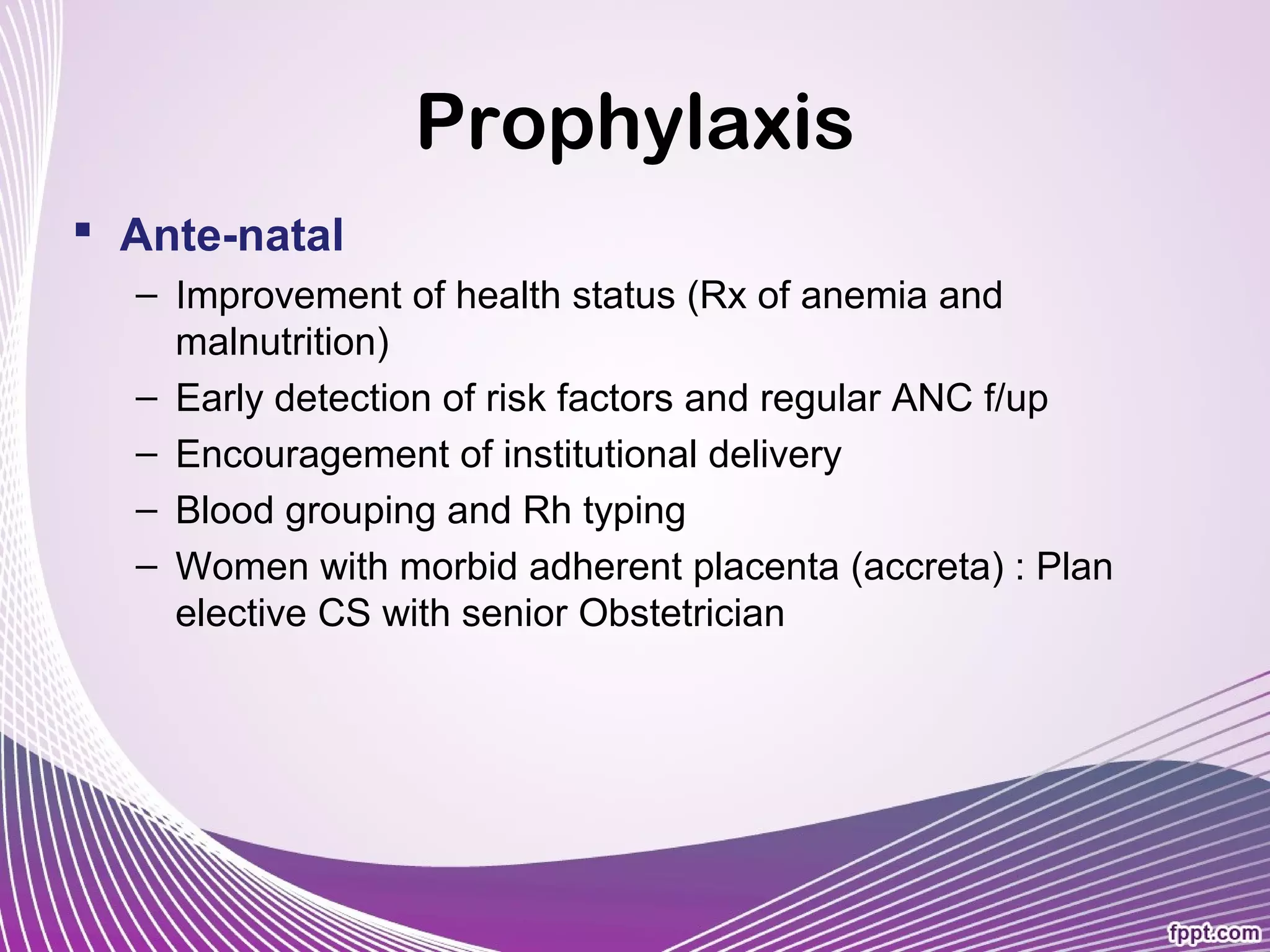 Post Partum Hemorrhage in ED | PPT