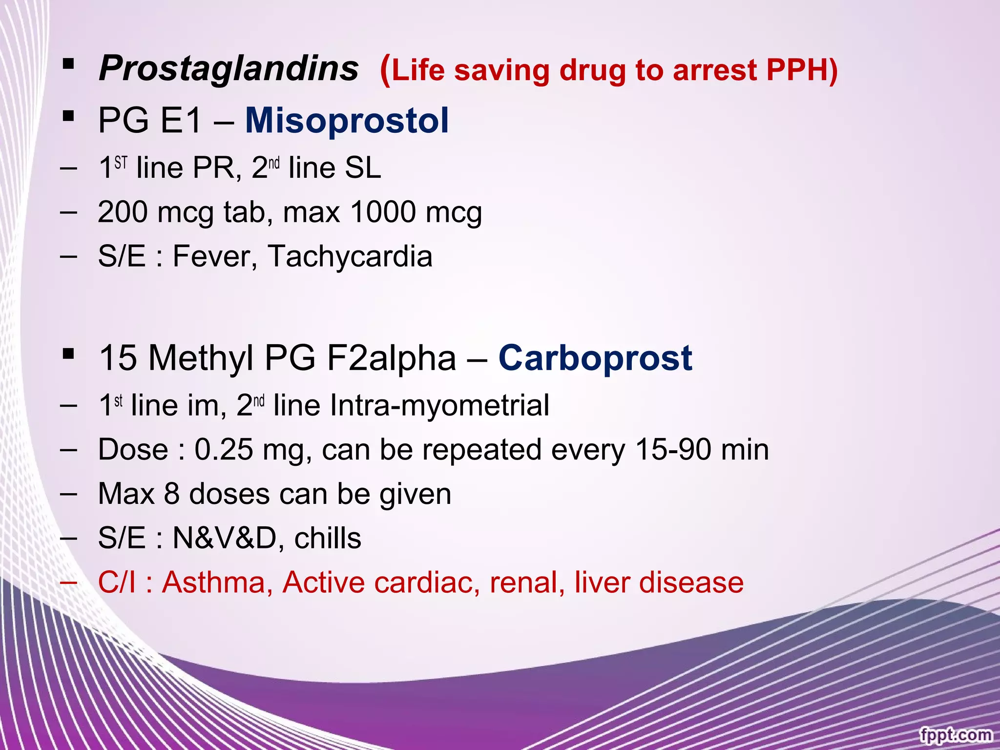Post Partum Hemorrhage in ED | PPT