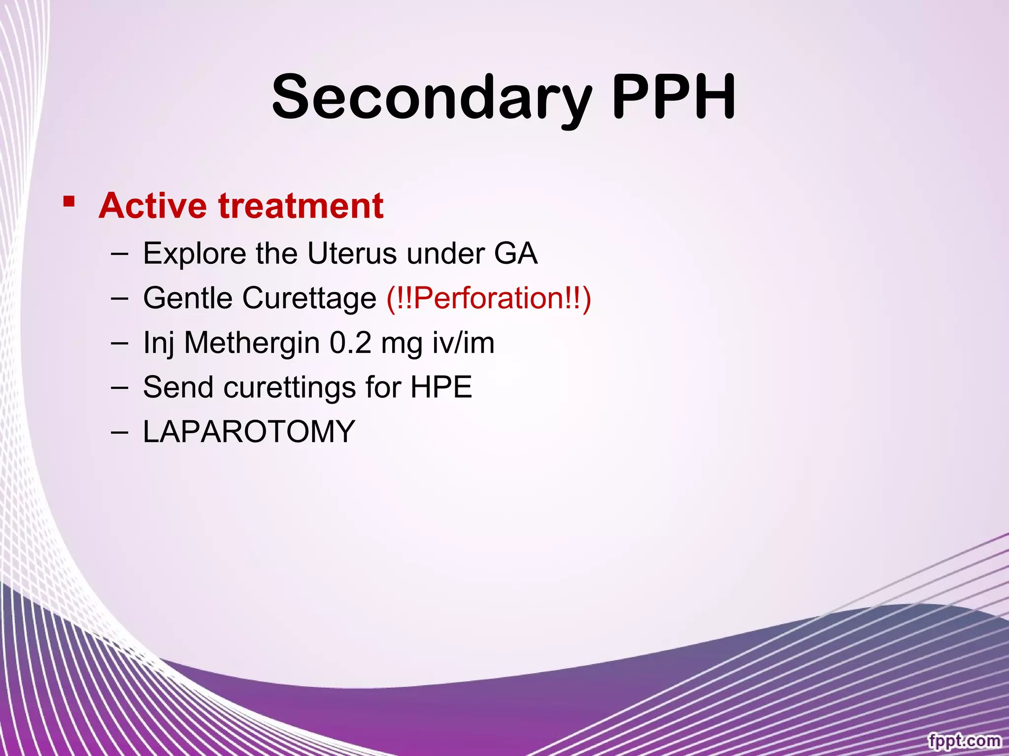 Post Partum Hemorrhage in ED | PPT