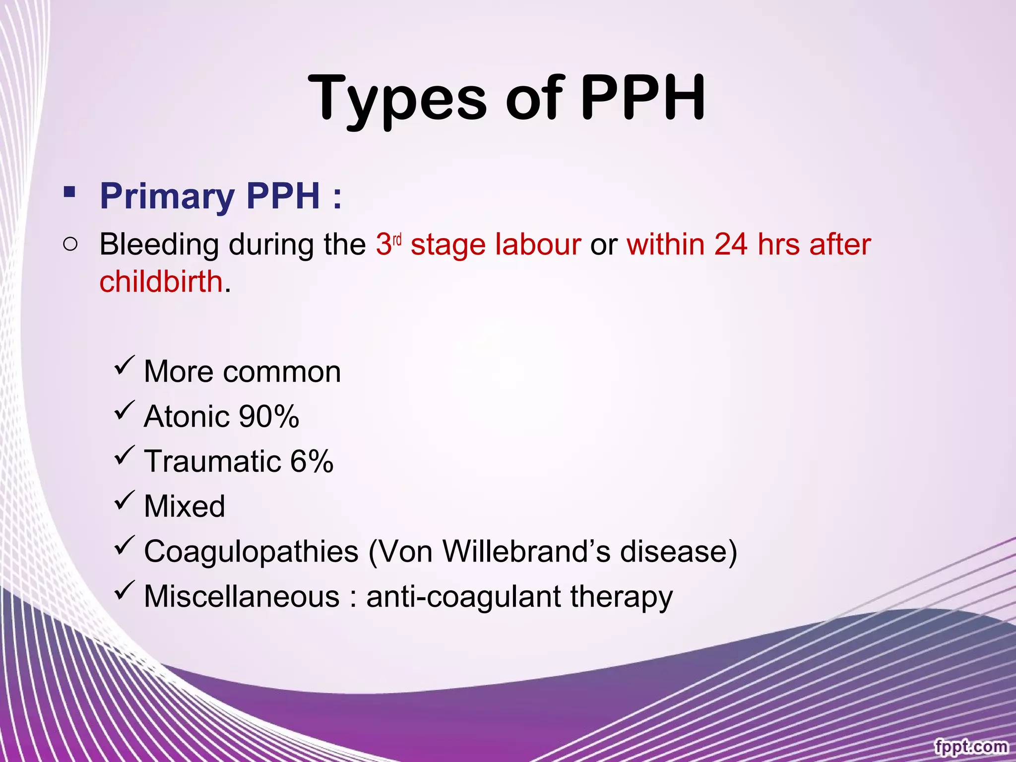 Post Partum Hemorrhage in ED | PPT