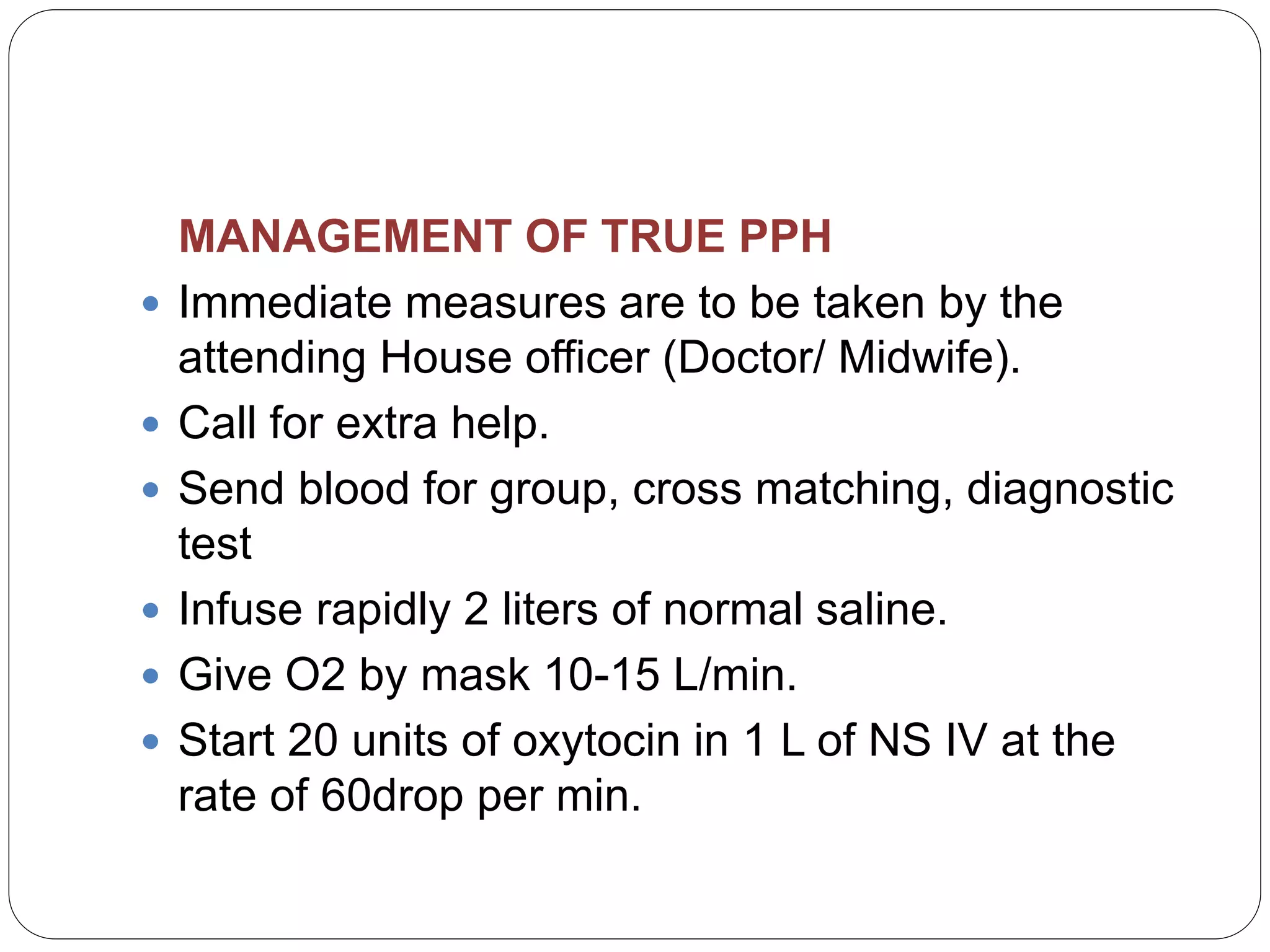 POST PARTUM HEMORRHAGE(PPH) | PPTX