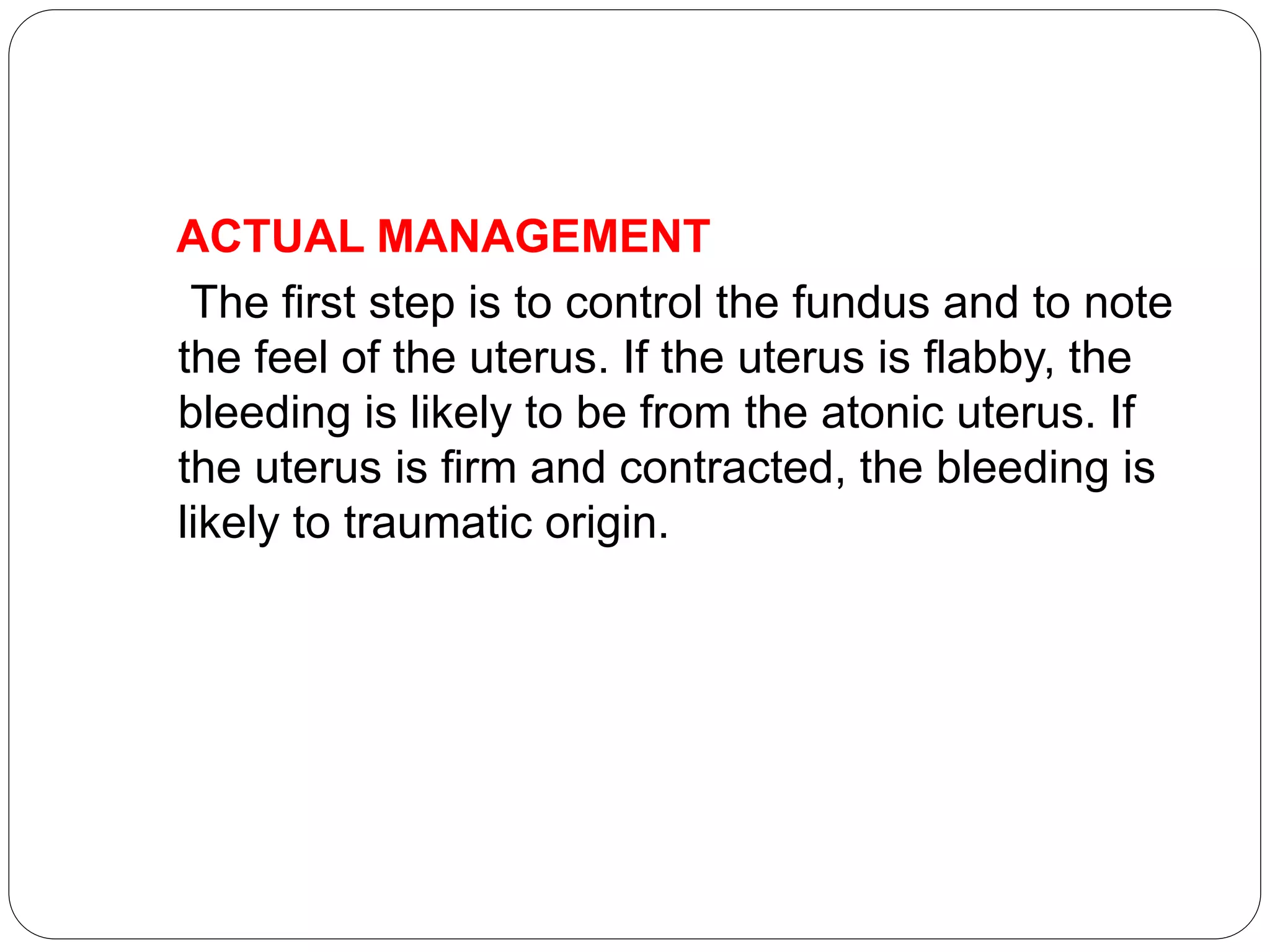POST PARTUM HEMORRHAGE(PPH) | PPTX