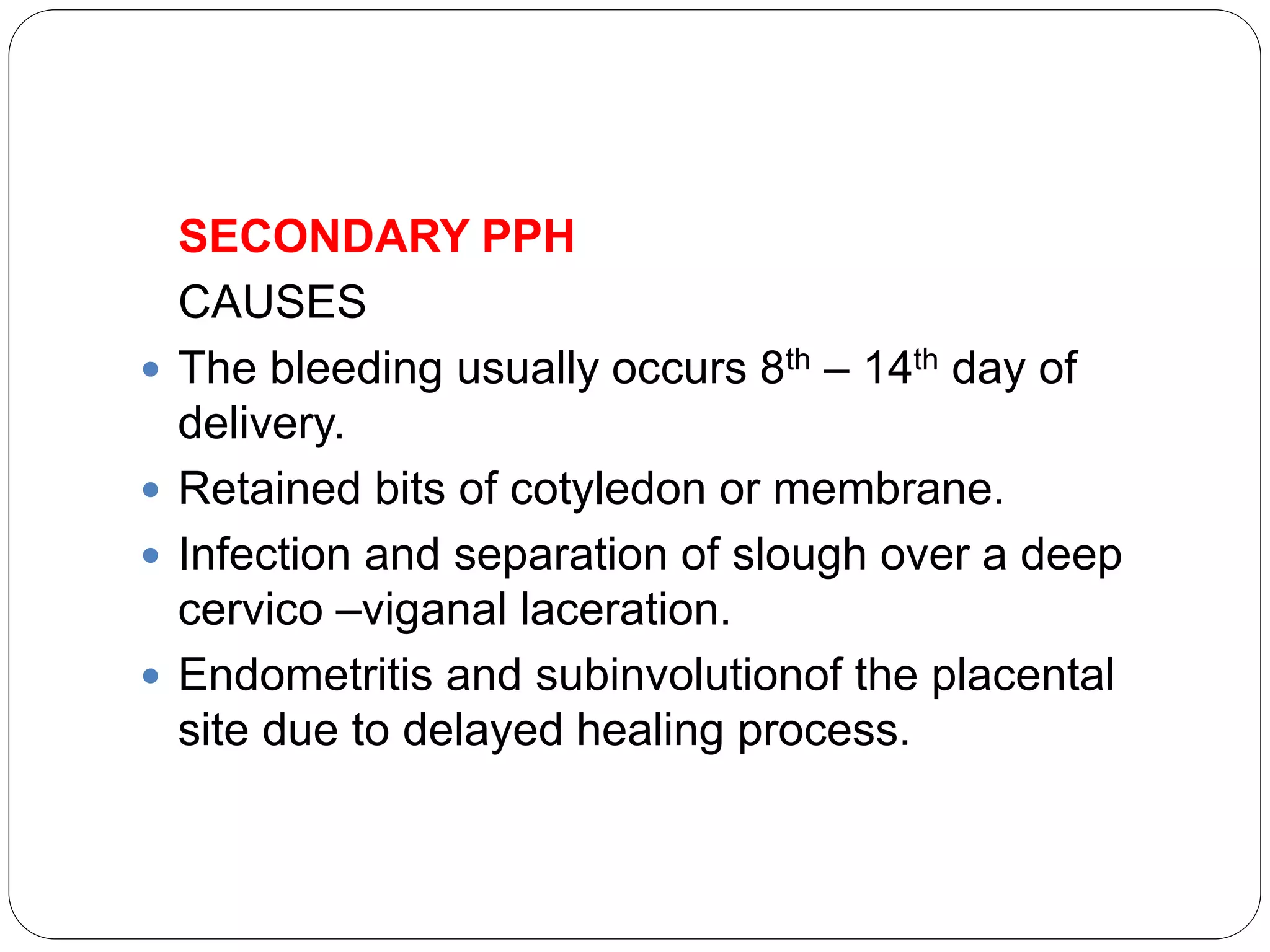 POST PARTUM HEMORRHAGE(PPH) | PPTX