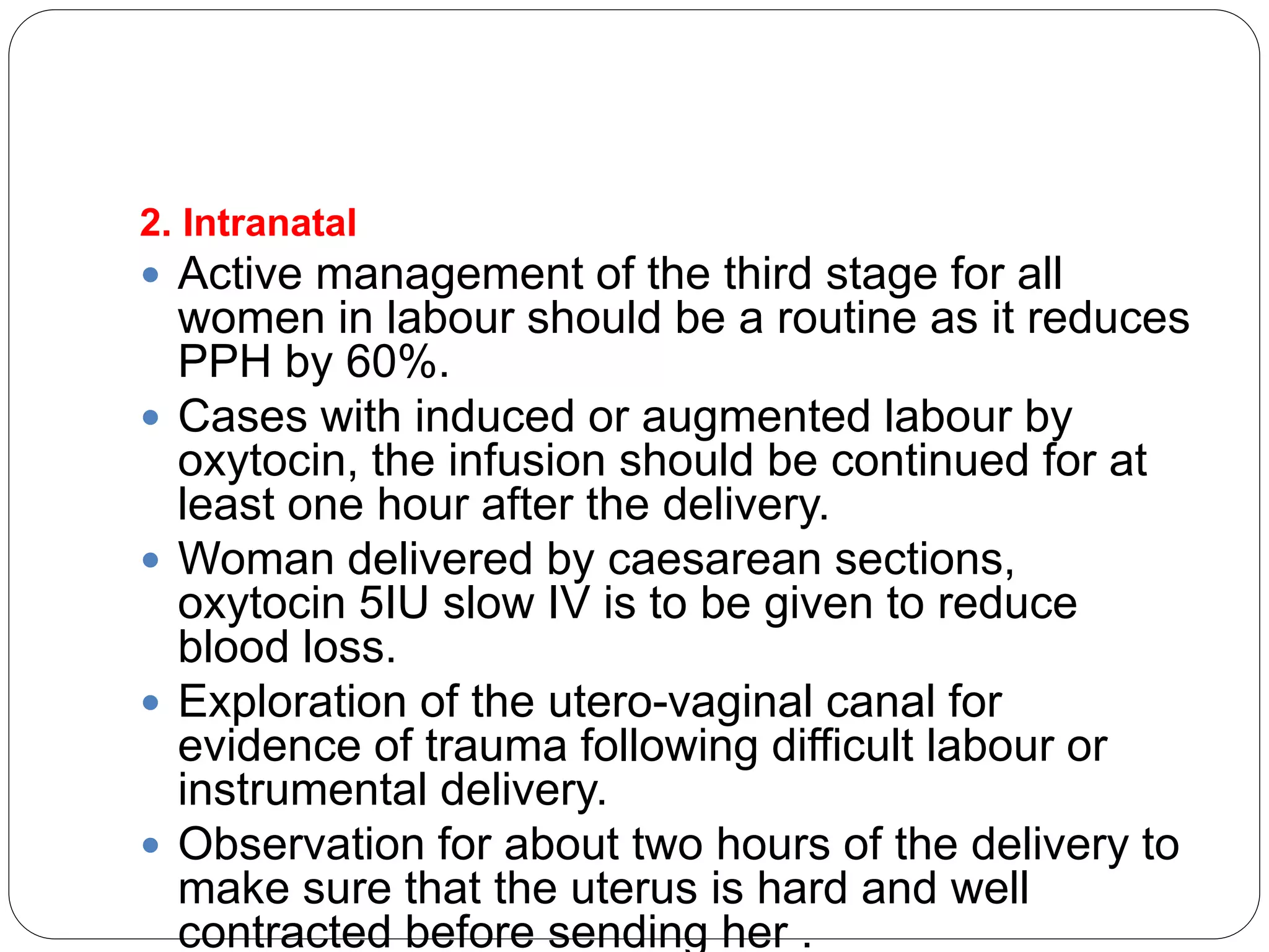 POST PARTUM HEMORRHAGE(PPH) | PPTX