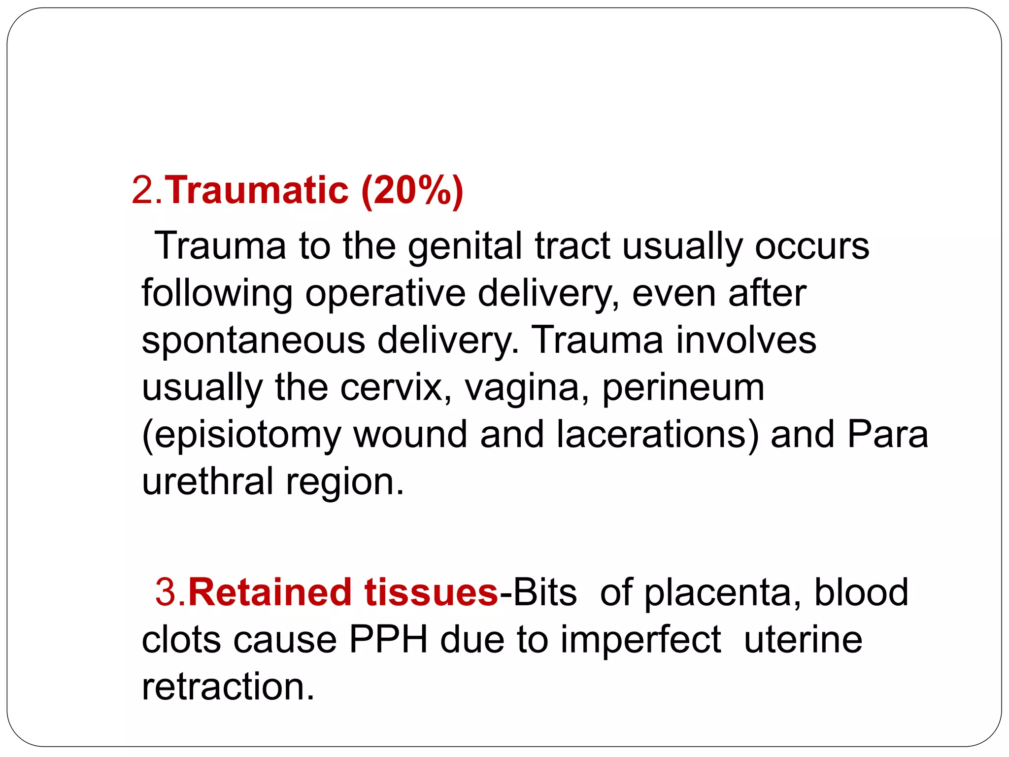 POST PARTUM HEMORRHAGE(PPH) | PPTX