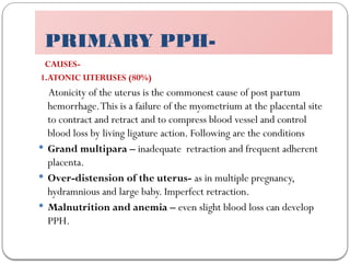 Post partum hemorrhage obstetrics and gynaecology | PPTX