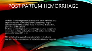 Post Partum Haemorrhage (B-Lynch, Stepwise uterine devascularization ...