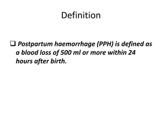 PPH.pptx | Pregnancy | Reproductive Health