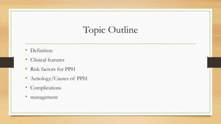 pph.pptx | Pregnancy | Reproductive Health