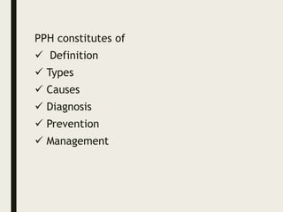 PPH pppppppppppppppppppppppppppppppp.pptx | Pregnancy | Reproductive Health