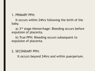 PPH pppppppppppppppppppppppppppppppp.pptx | Pregnancy | Reproductive Health