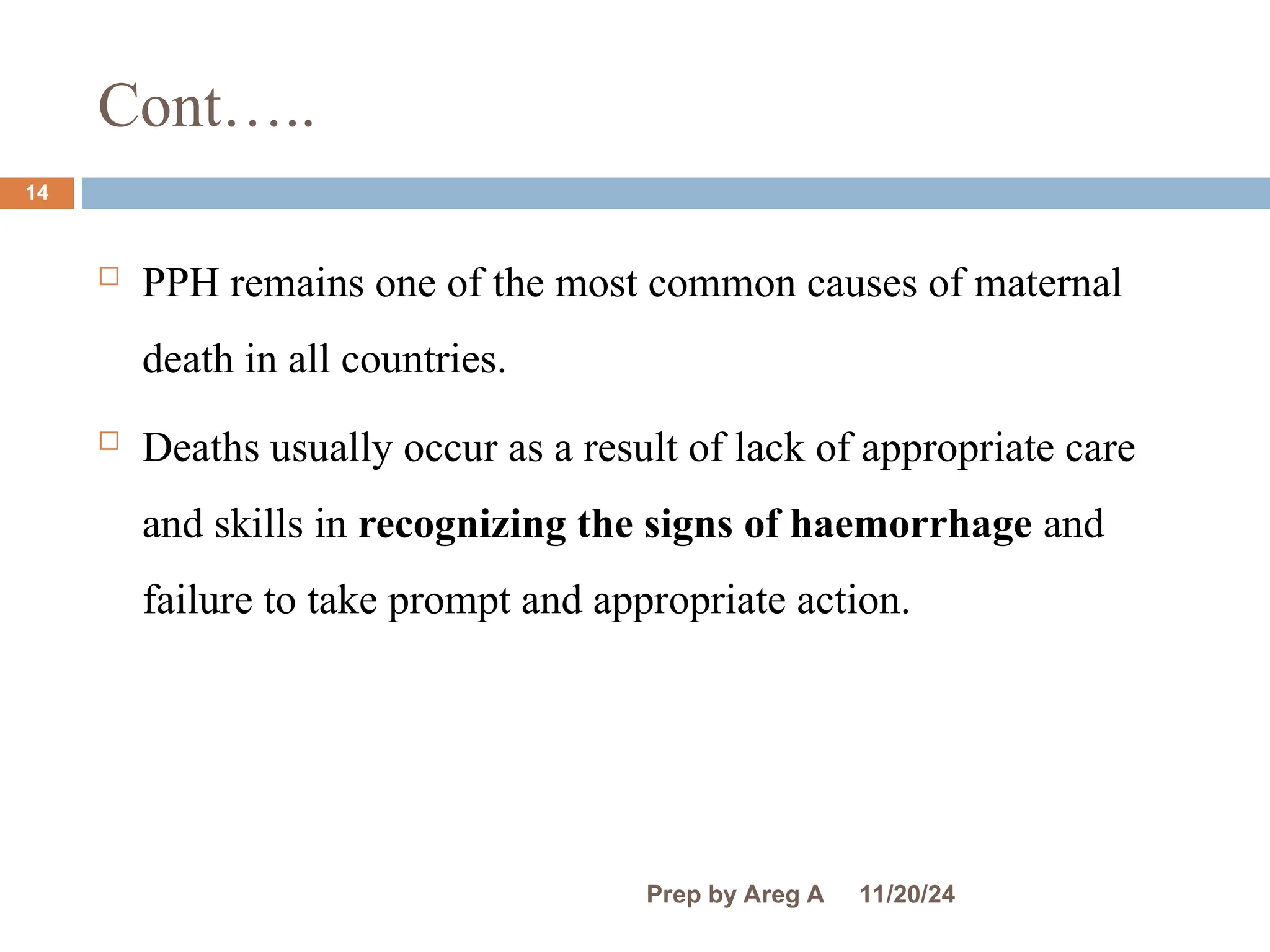 Post Partum H haemorrhage presentation.ppt