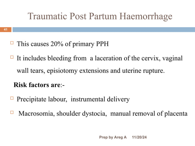Post Partum H haemorrhage presentation.ppt