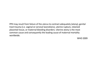 pph-postpartum Hemorrhage ppt.hemorrages | PPTX