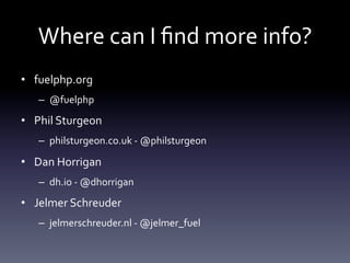 FuelPHP presentation - PeoplePerHour workshop | PDF | Programming Languages | Computing