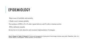 postpartum haemorrhage diagnosis pph drill management | PPTX