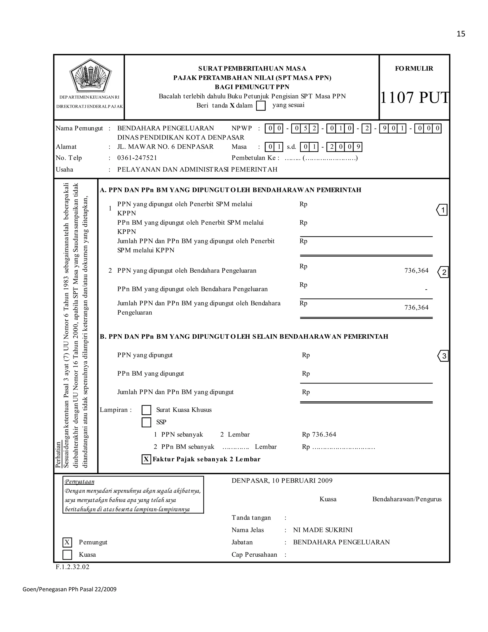 Pph 22 dan ppn bendahara | PDF
