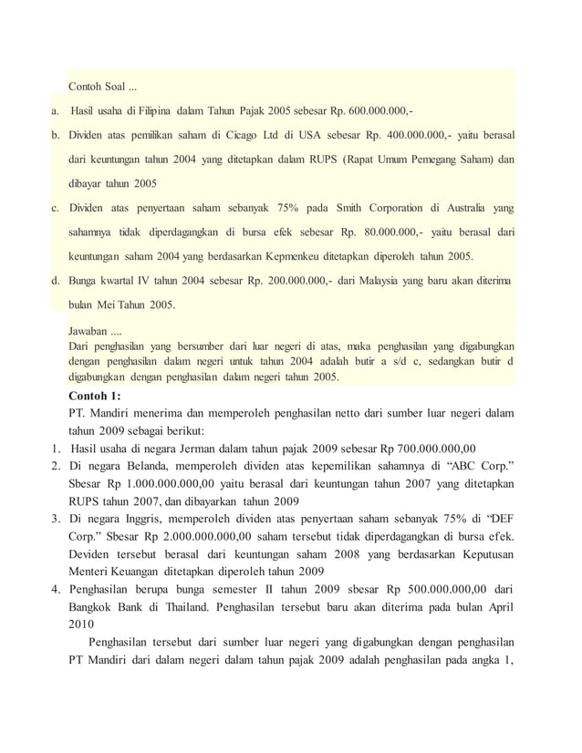 PERHITUNGAN PPh PASAL 24 | DOCX