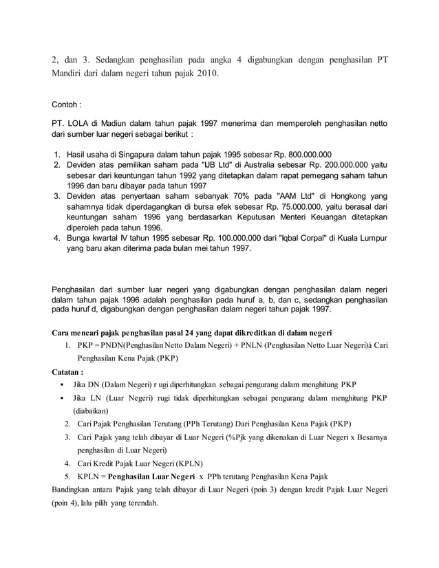 PERHITUNGAN PPh PASAL 24 | DOCX