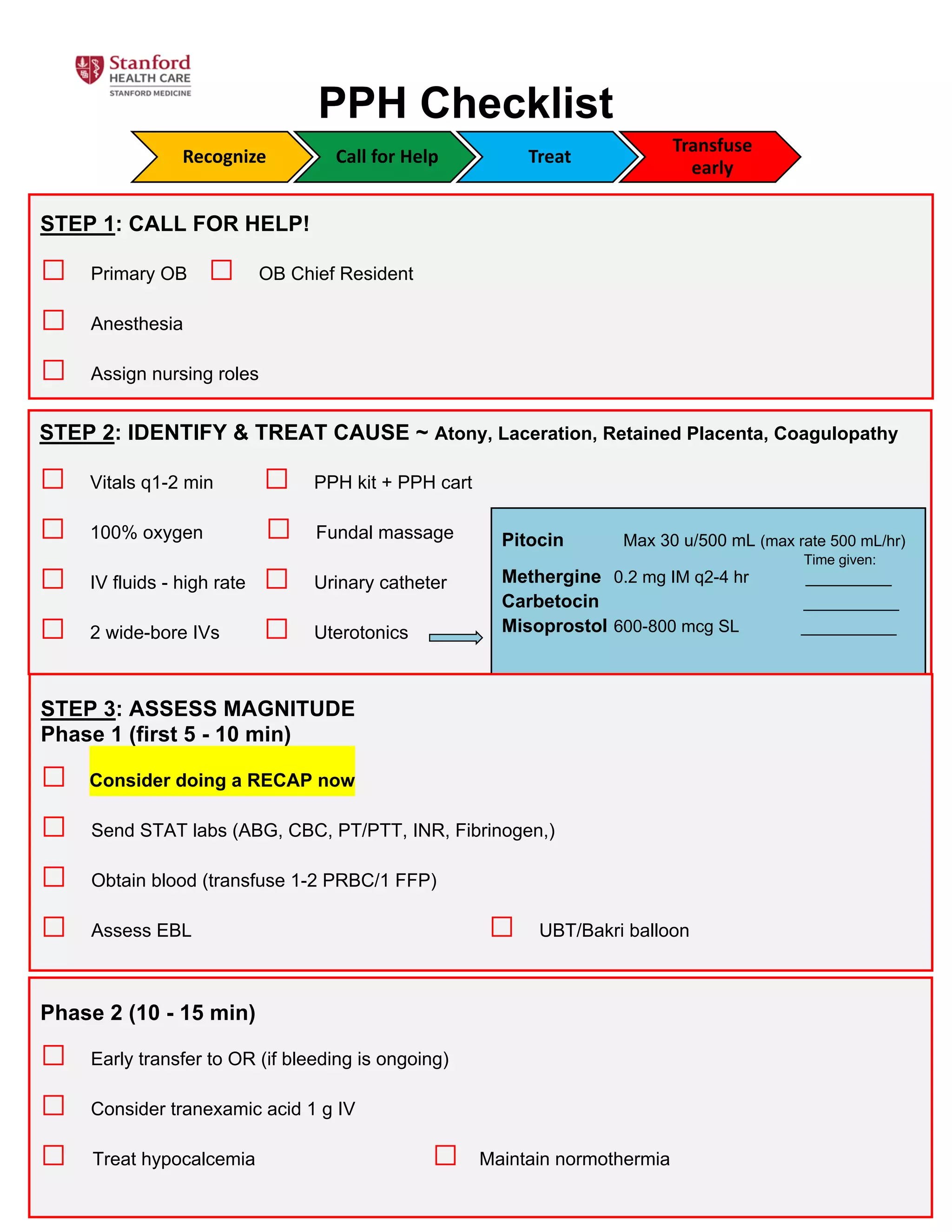 PPH checklist | PDF