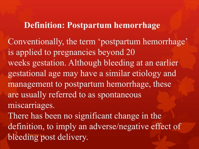 Pph diagnosis and management | PPT