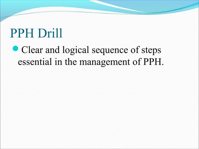 Pph drill | PPT