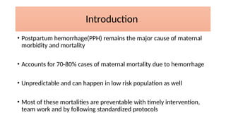 POST PARTUM HEMORRHAGE DRILLS AND SKILLS | PPTX