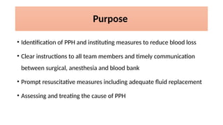 POST PARTUM HEMORRHAGE DRILLS AND SKILLS | PPTX