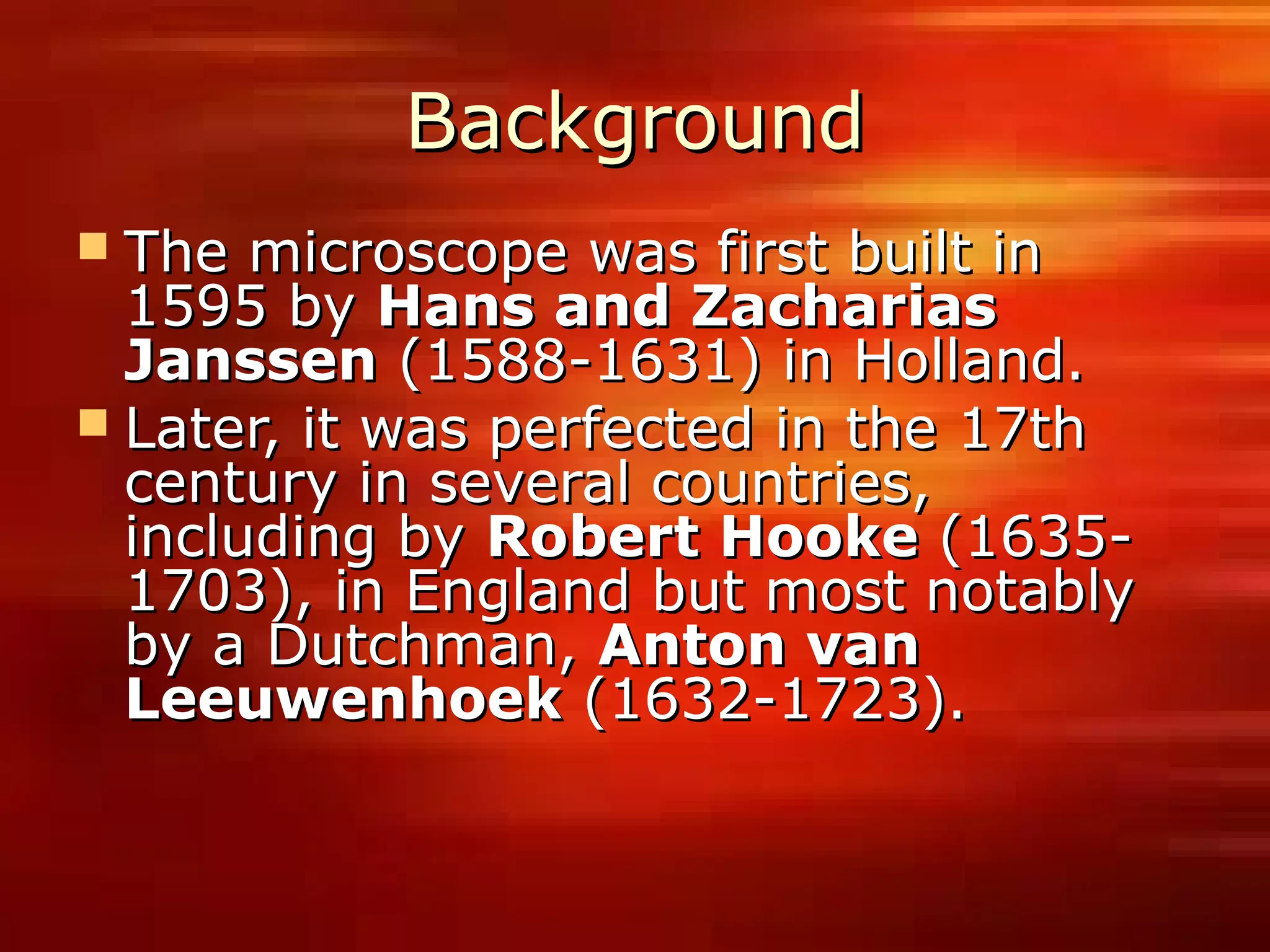 History of the Microscope | PPT