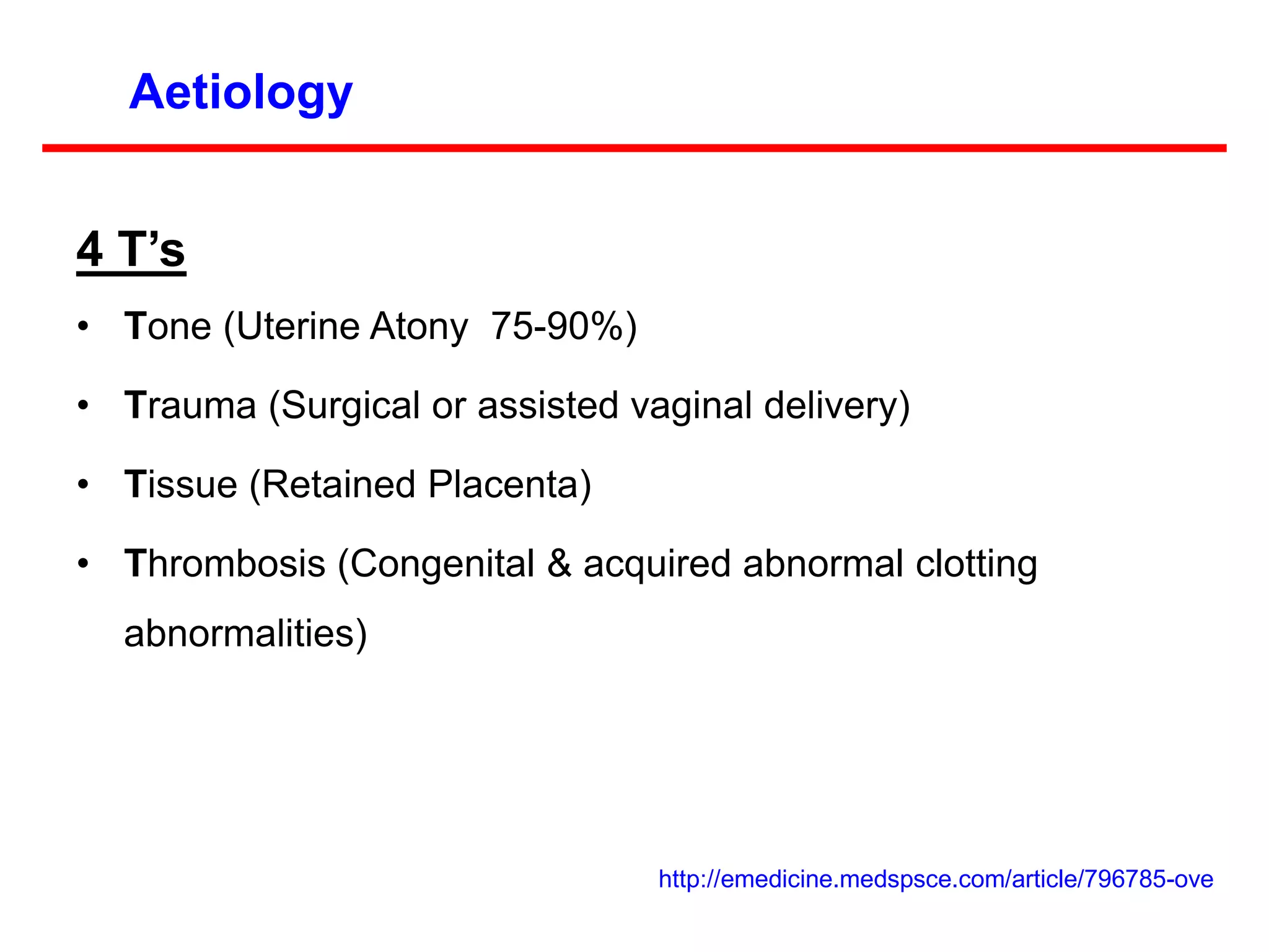 Management of Post-partum hemorrhage (PPH) | PPTX