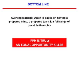 Management of Post-partum hemorrhage (PPH) | PPTX