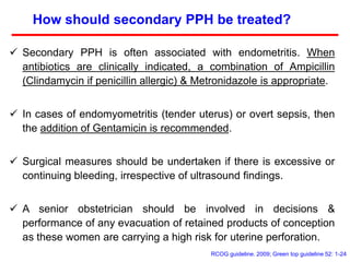 Management of Post-partum hemorrhage (PPH) | PPTX