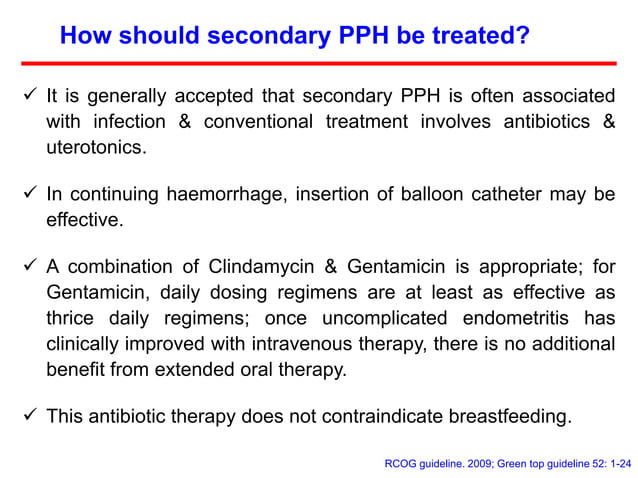 Management of Post-partum hemorrhage (PPH) | PPTX