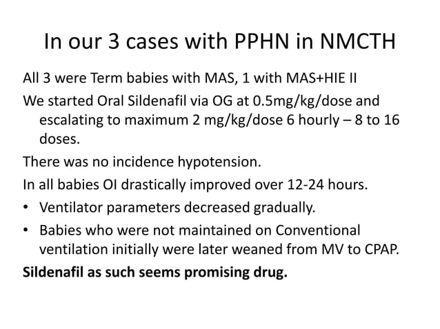 Pphn in neonates: Updates on management | PPTX | Lung and Respiratory ...
