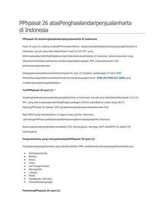 Pph pasal 26 atas penghasilan | DOCX