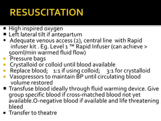 Massive PPH | PPTX | Blood Disorders | Diseases and Conditions