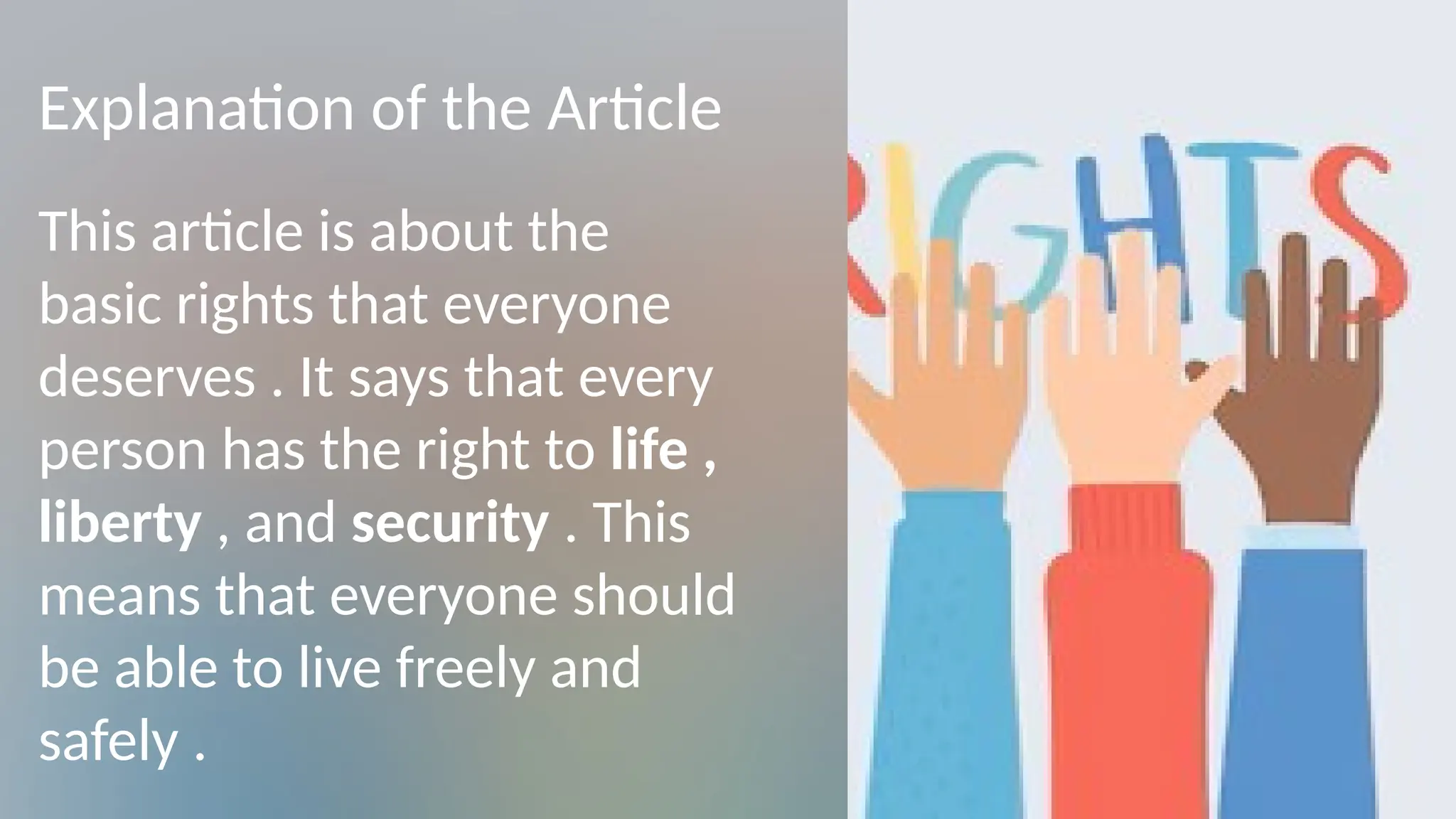 Universal Declaration of Human Right Article 3 | PPTX