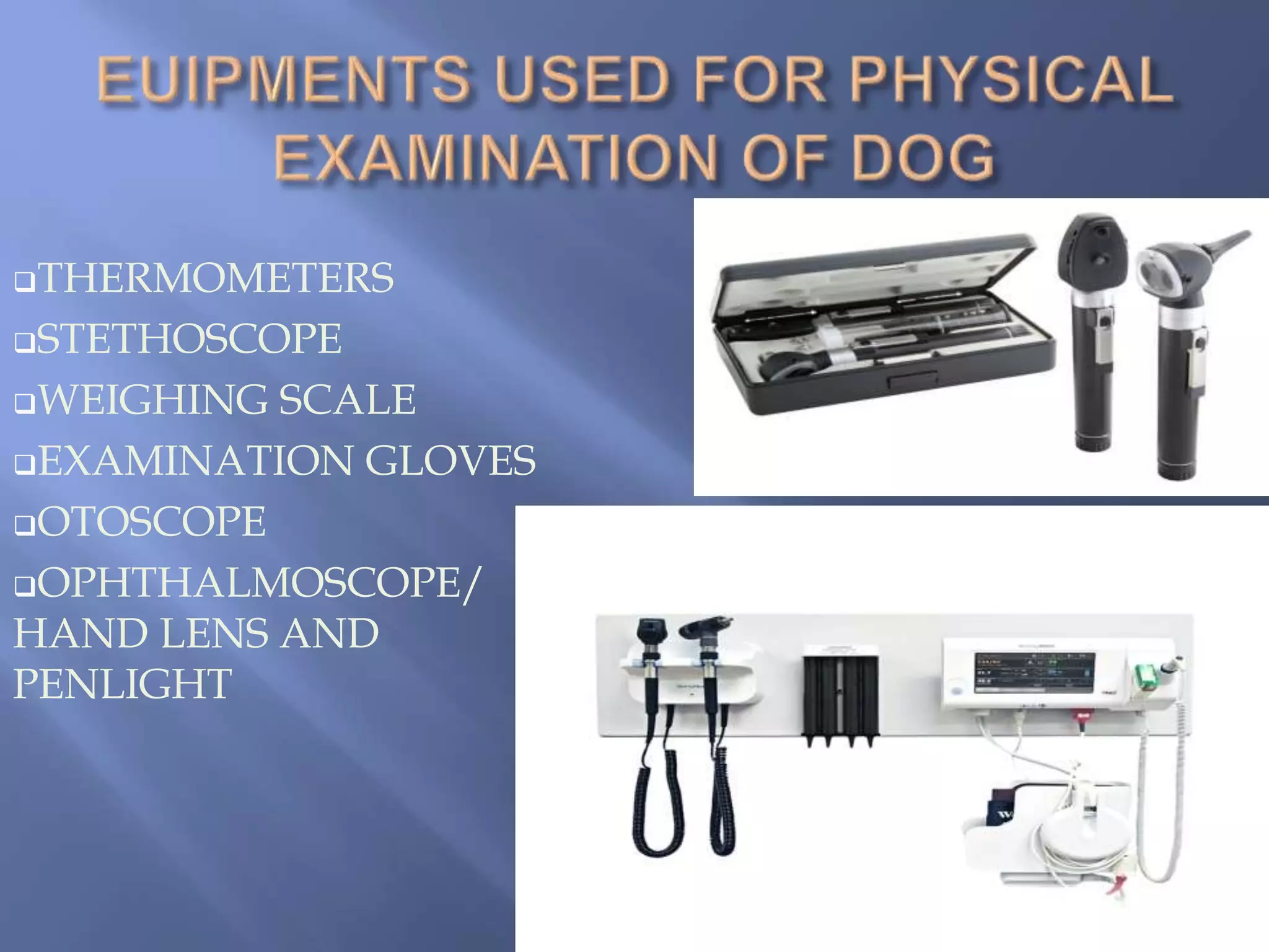 Physical examination of the dogs | PPTX