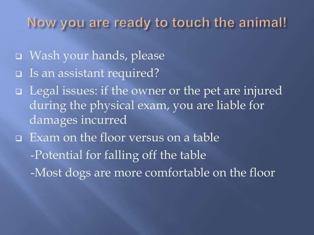 Physical examination of the dogs | PPTX