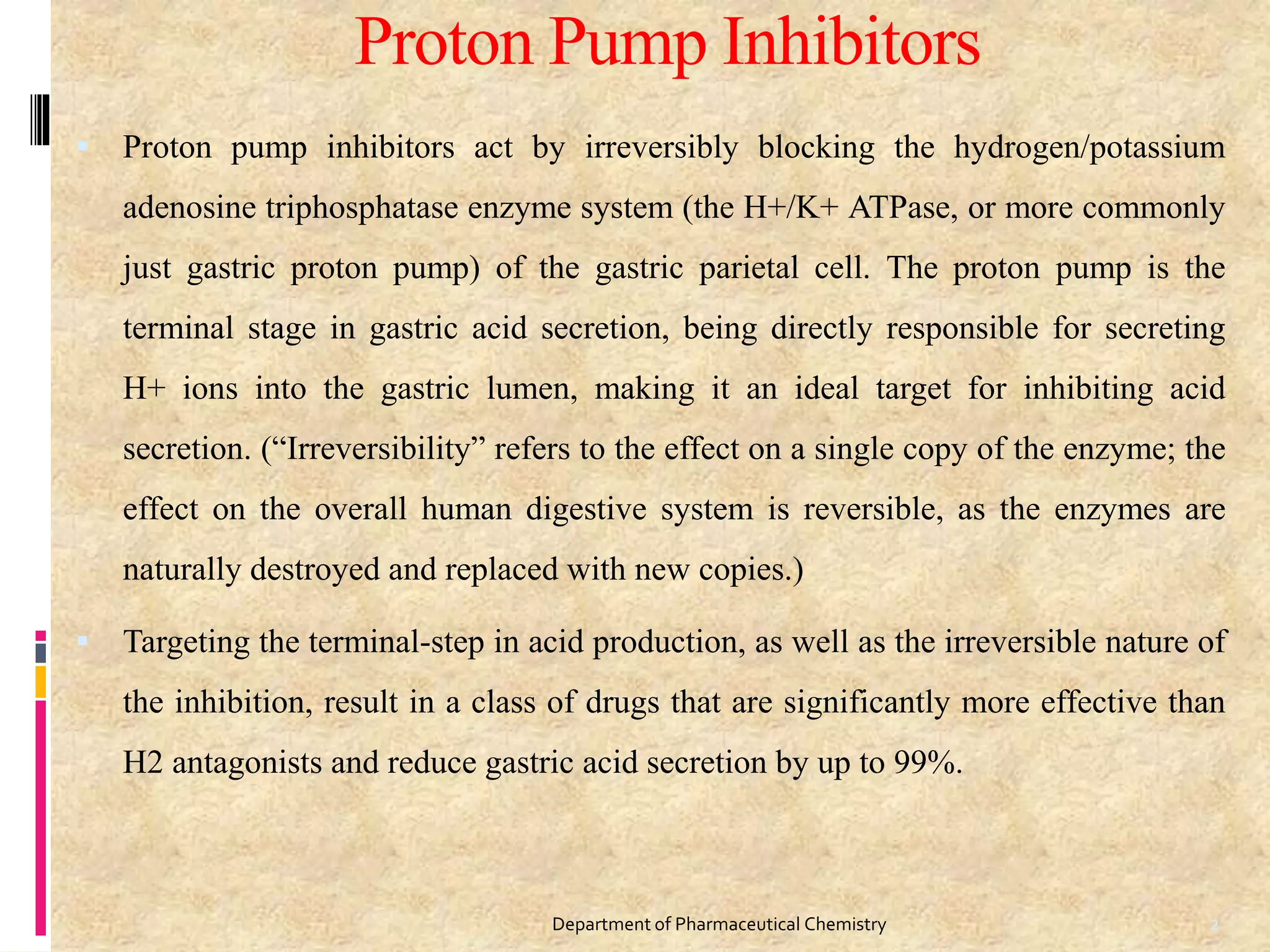 functioning of Proton pump inhibitors | PPTX