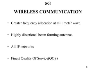 MILLIMETER WAVE FOR 5G CELLULAR | PPTX