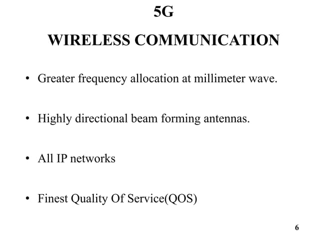 MILLIMETER WAVE FOR 5G CELLULAR | PPTX | Computer Networking | Computing