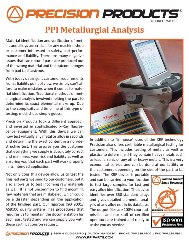 PPI Aerospace Brochure 2025, Defense, ITAR | PDF