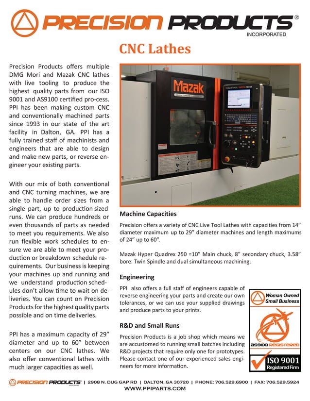 PPI Aerospace Brochure 2025, Defense, ITAR | PDF