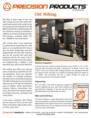 PPI Aerospace Brochure 2025, Defense, ITAR | PDF