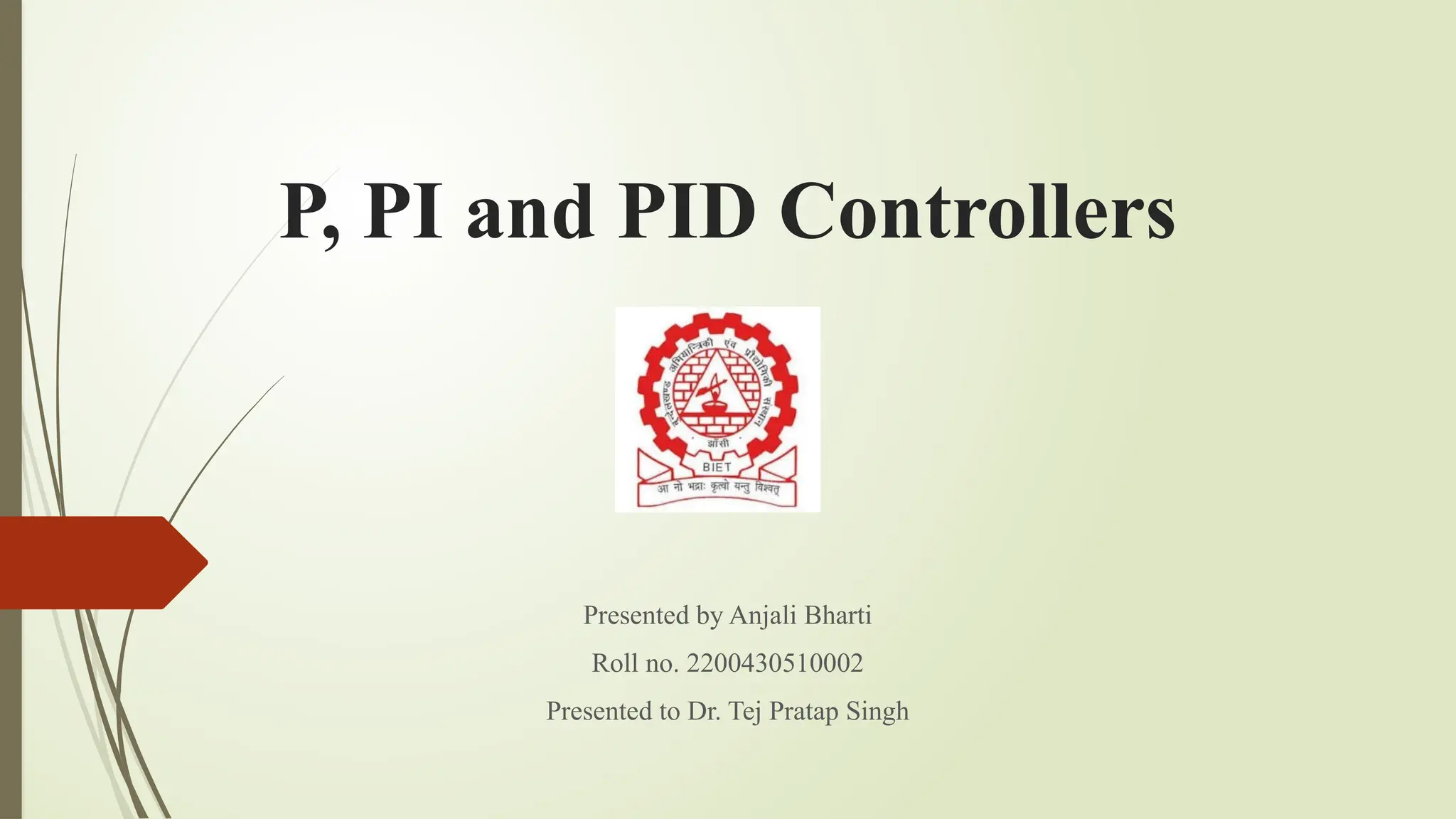 P, PI and PID Controllers presentation.pptx