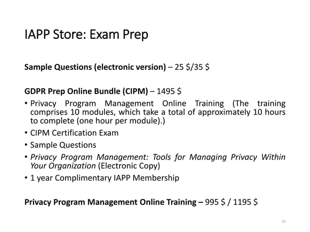 IAPP certification programs overview | PPT