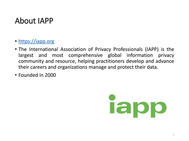 IAPP certification programs overview | PPT