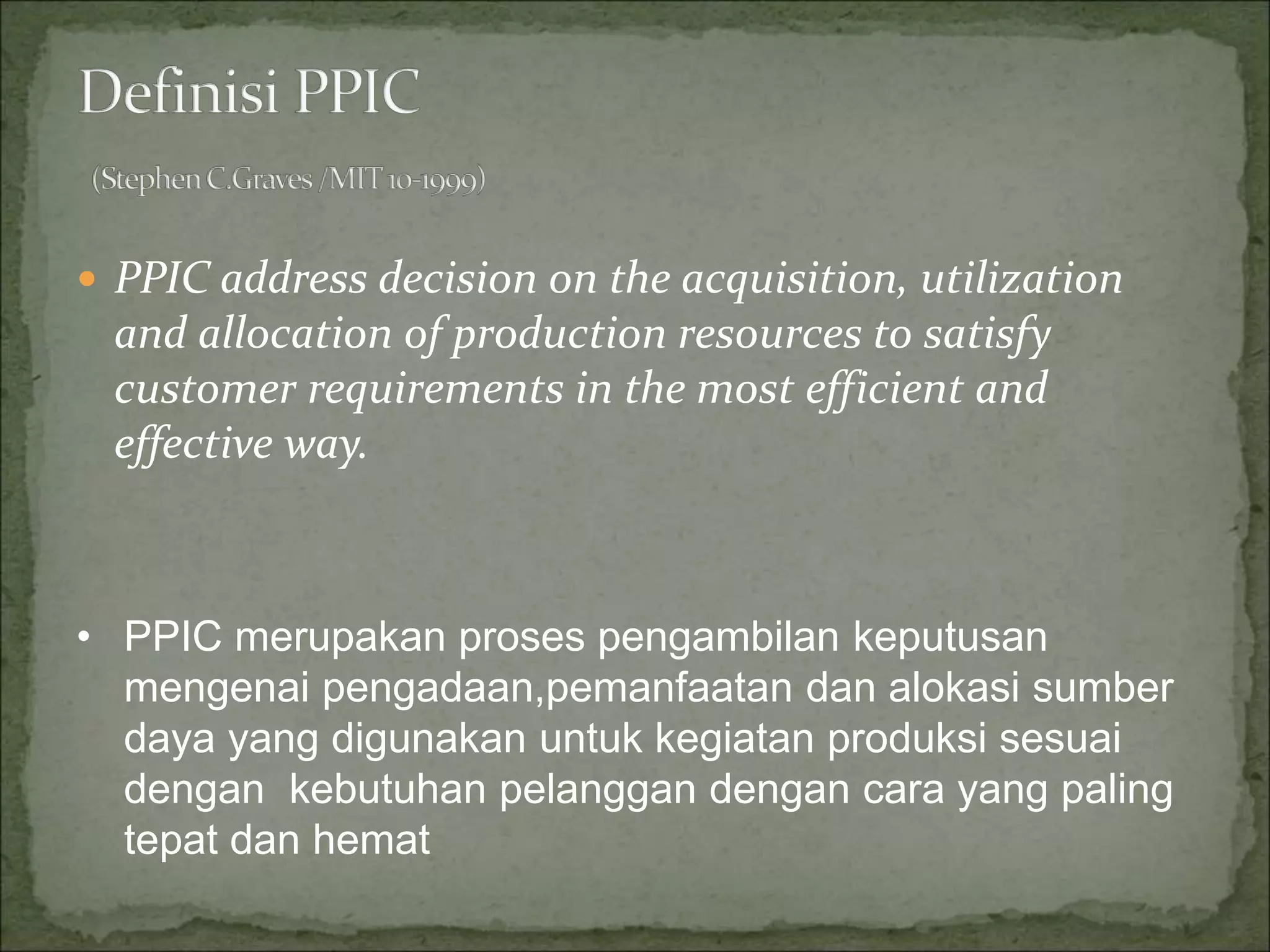 Basic of PPIC | PPSX