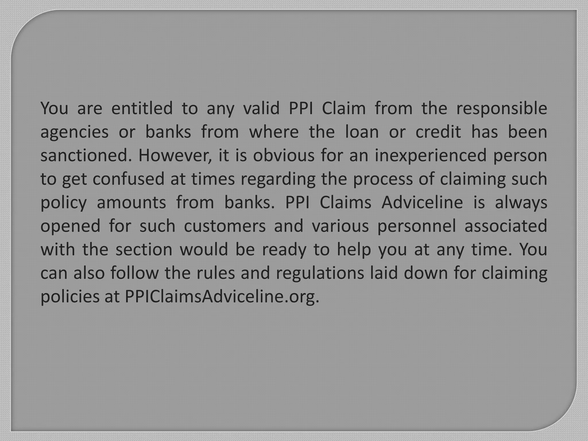 Ppi claim | PPTX